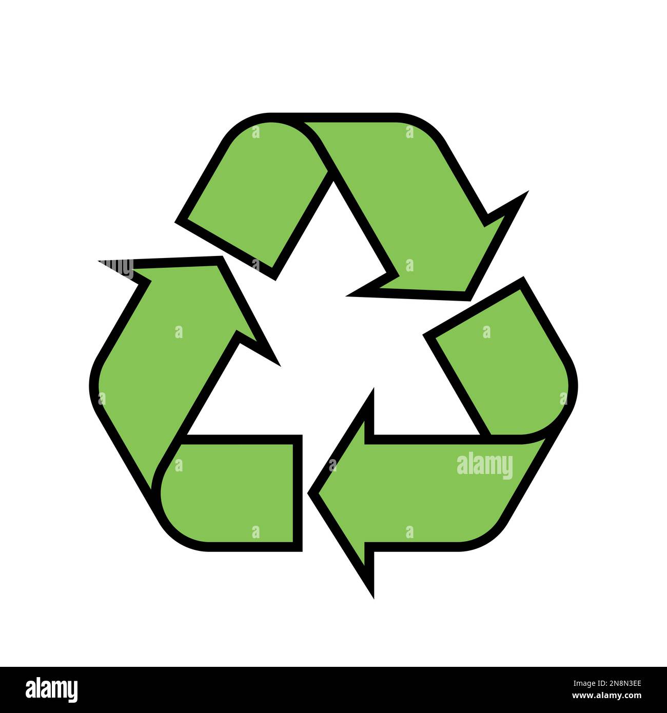 Universal Recycling Symbol. Theme of low or zero waste, clear energy, natural resources ...