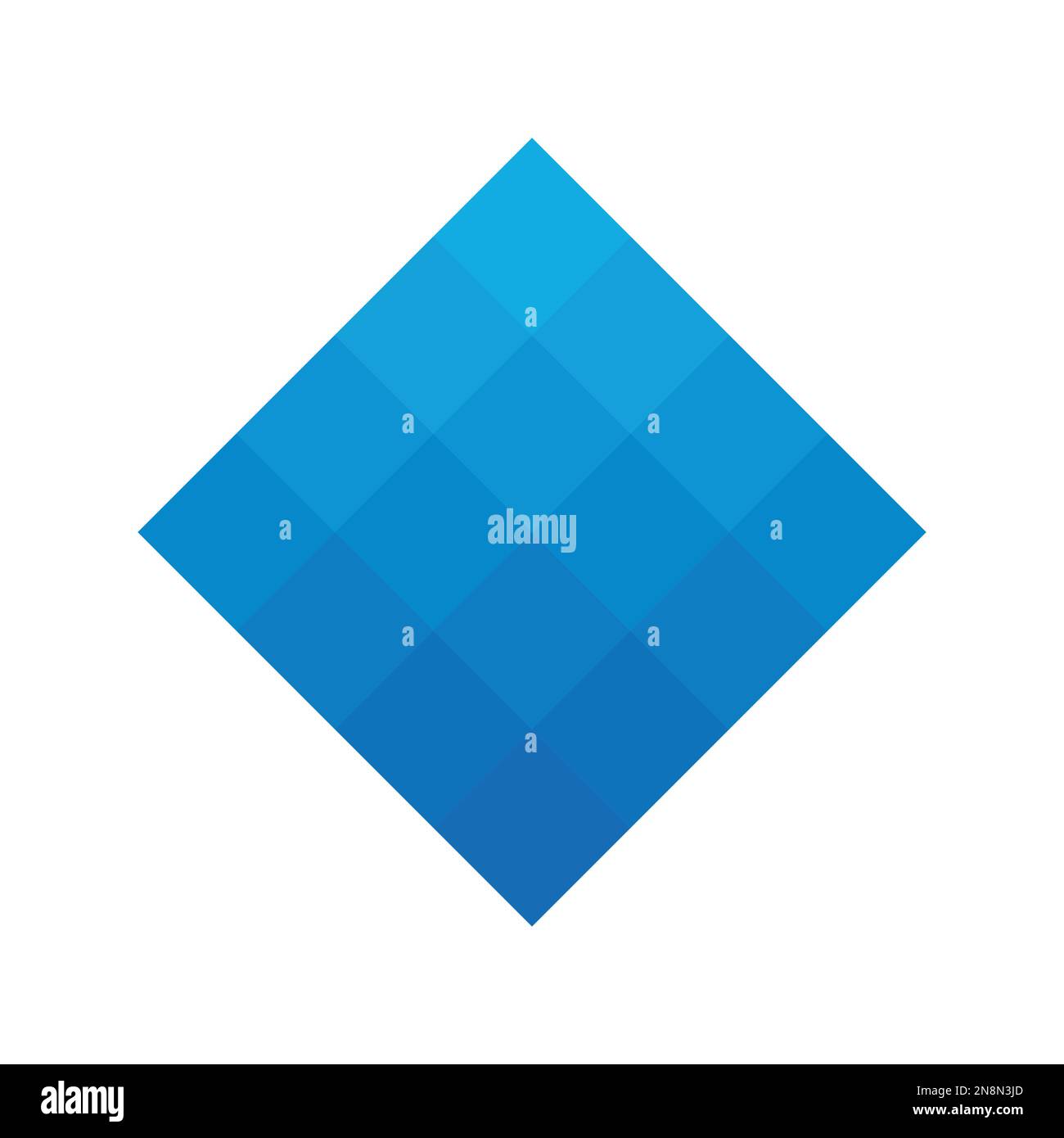 Blue pixelized mosaic logo design element. Abstract shape of multiple ...