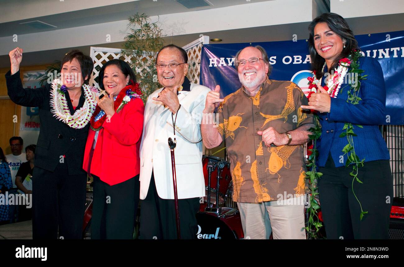From left, U.S. Rep. Colleen Hanabusa, U.S. Rep. Mazie Hirono, U.S. Sen ...