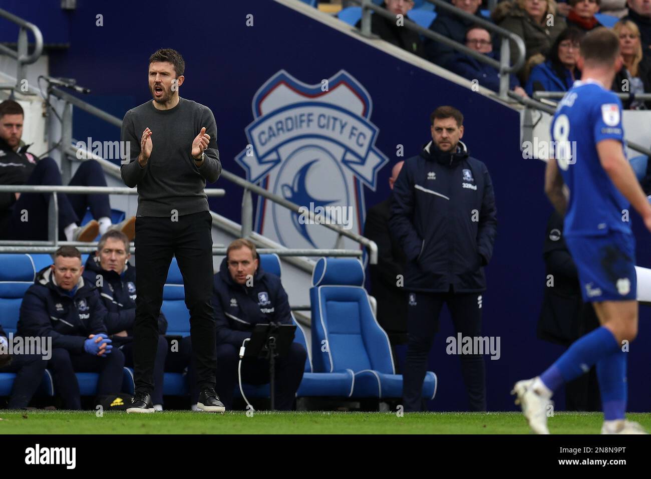 Cardiff, UK. 11th Feb, 2023. Michael Carrick, the head coach of ...