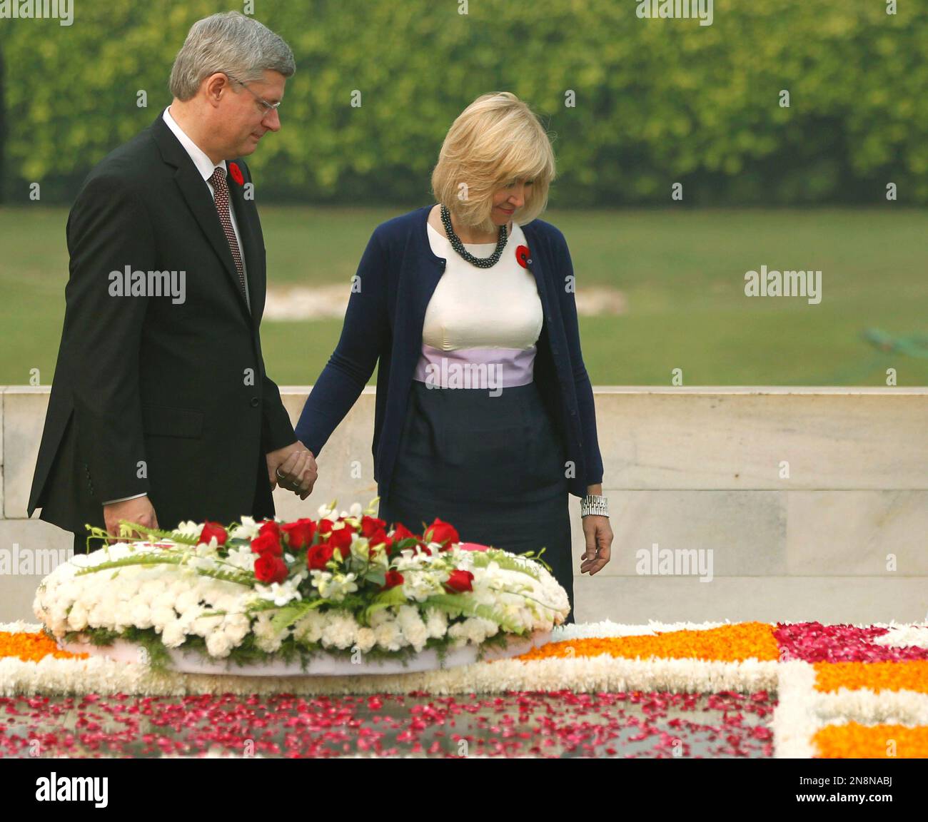 Canada’s Prime Minister Stephen Harper, left, and his wife Laureen ...