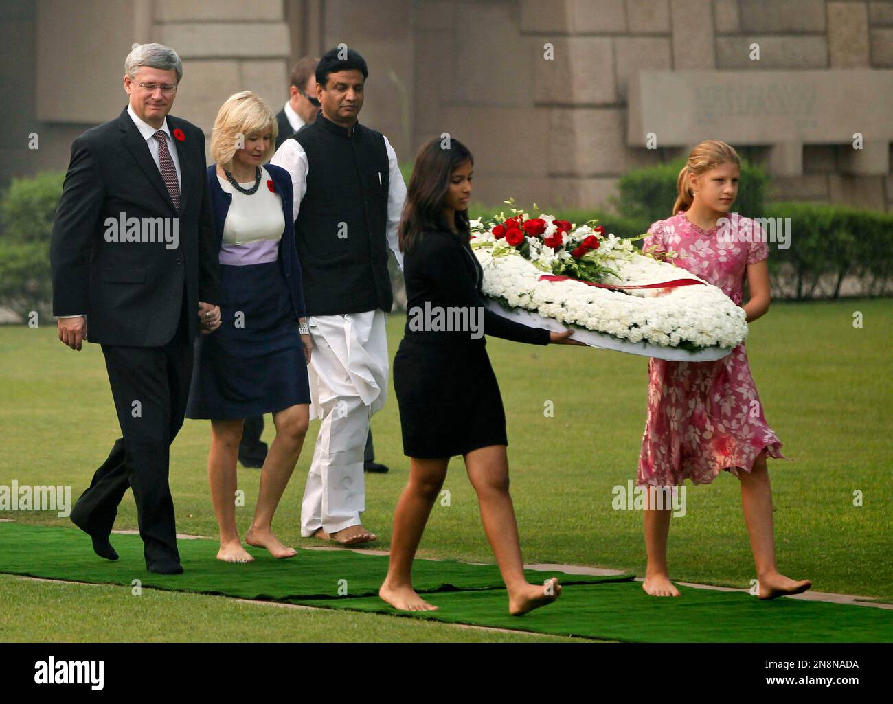 Canada’s Prime Minister Stephen Harper, left, and his wife Laureen ...
