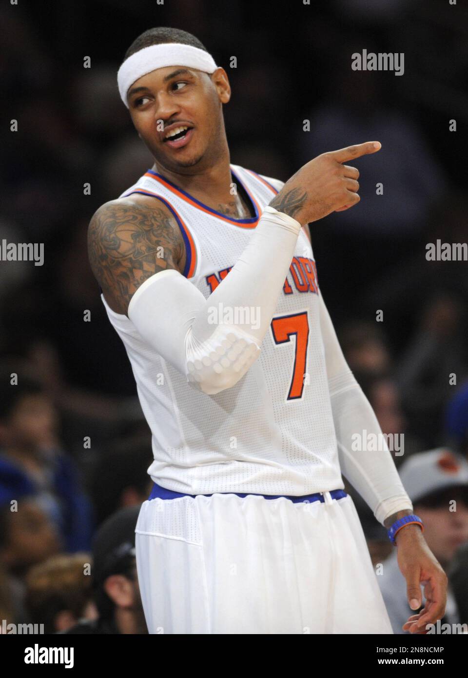 New York Knicks' Carmelo Anthony in the first half of the NBA ...