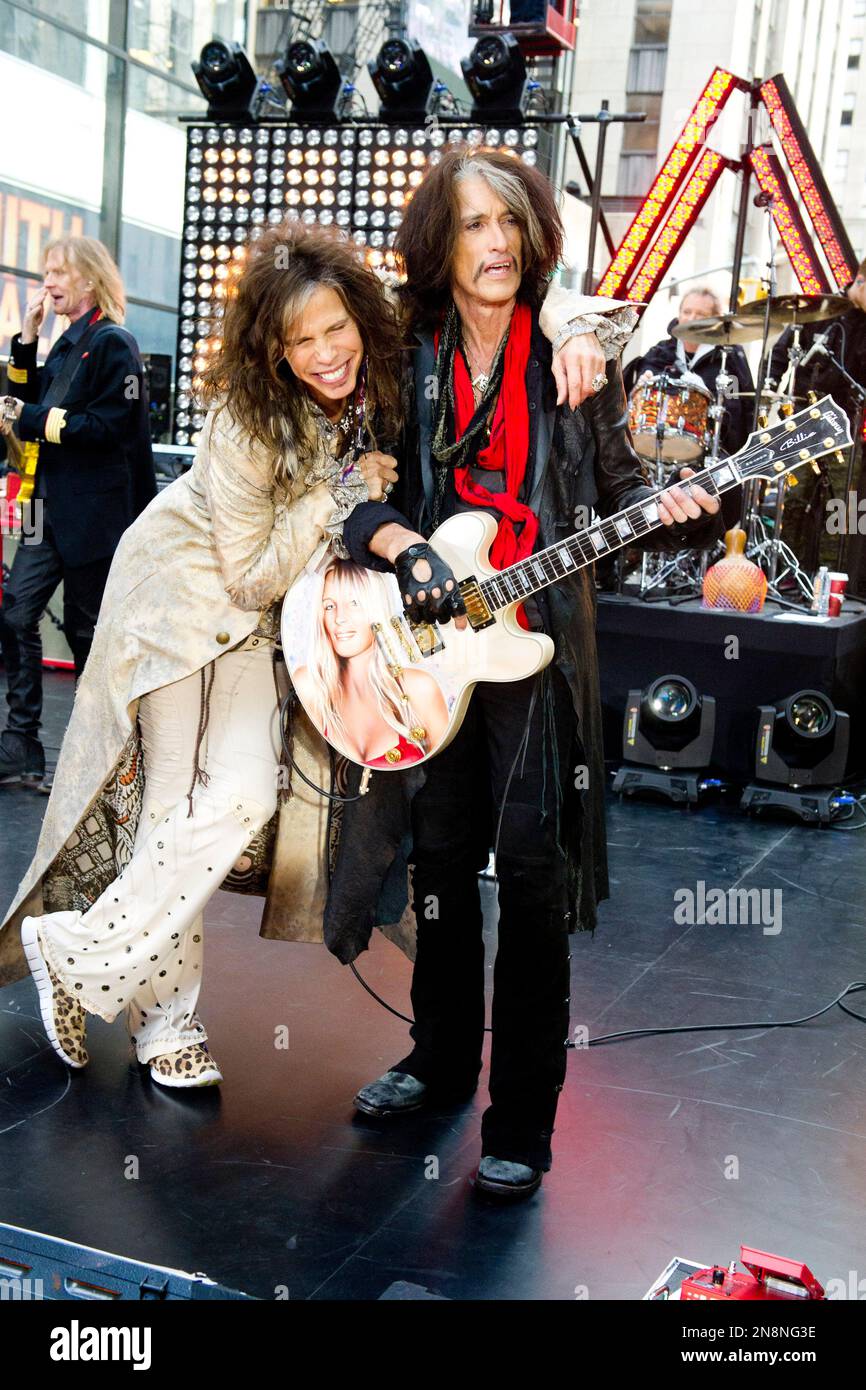 Steven Tyler, left, and Joe Perry of Aerosmith perform on NBC's "Today ...