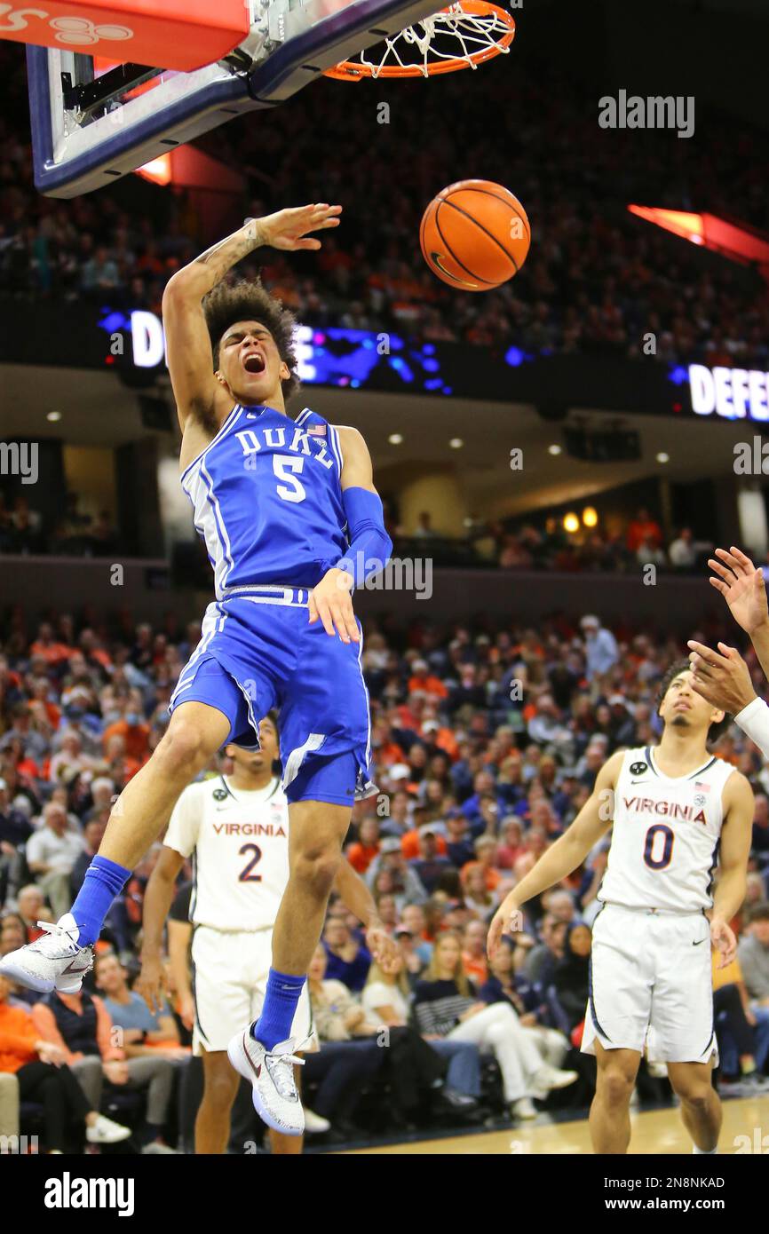 CHARLOTTESVILLE, VA - FEBRUARY 11: Duke Blue Devils guard Tyrese ...