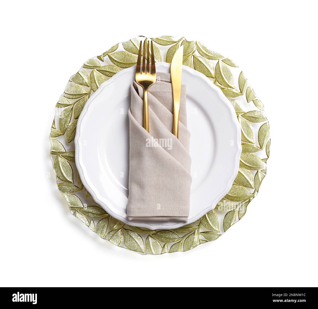 Stylish setting cutlery plates Cut Out Stock Images & Pictures - Alamy