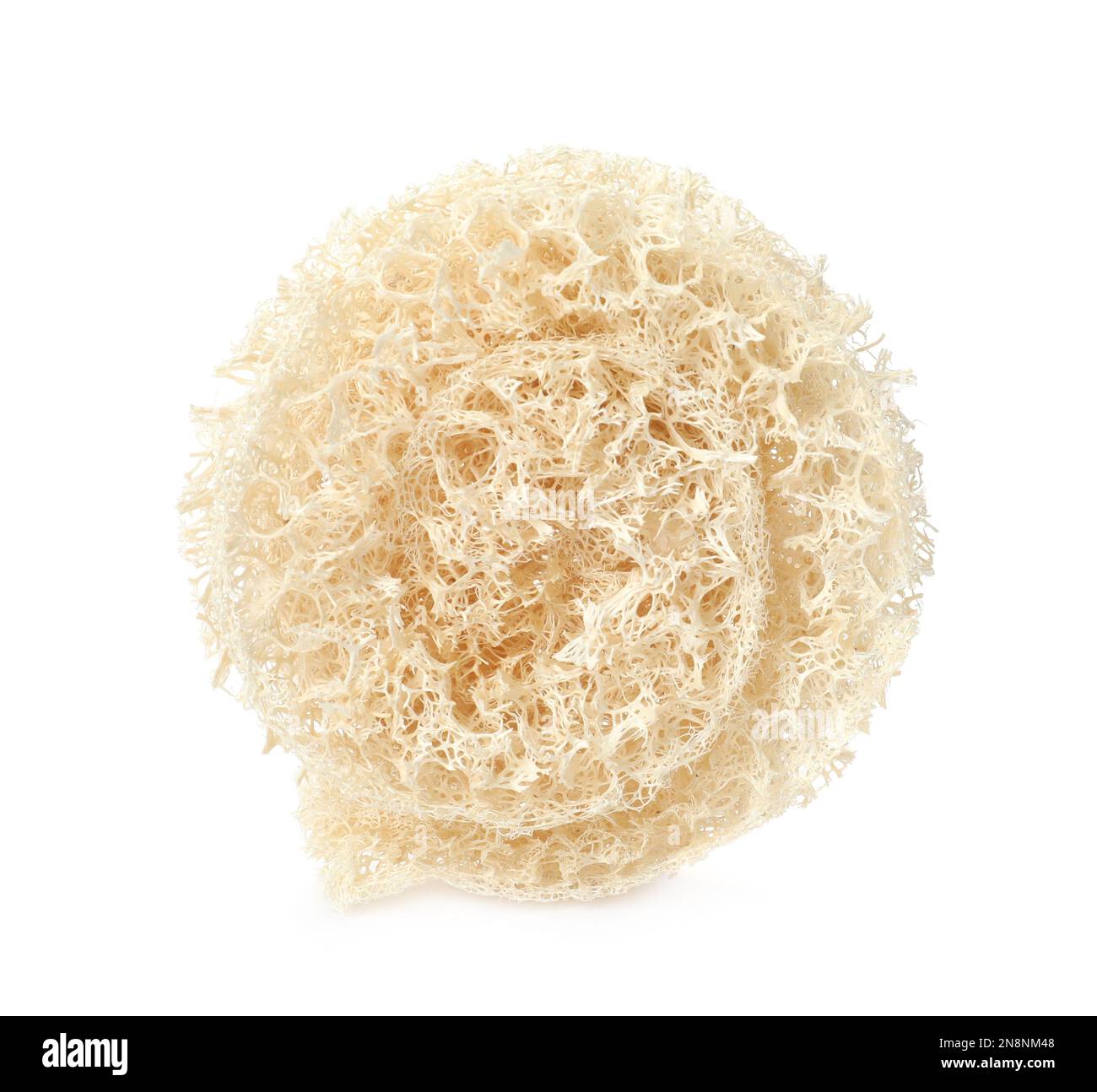 Natural shower loofah sponge isolated on white Stock Photo - Alamy