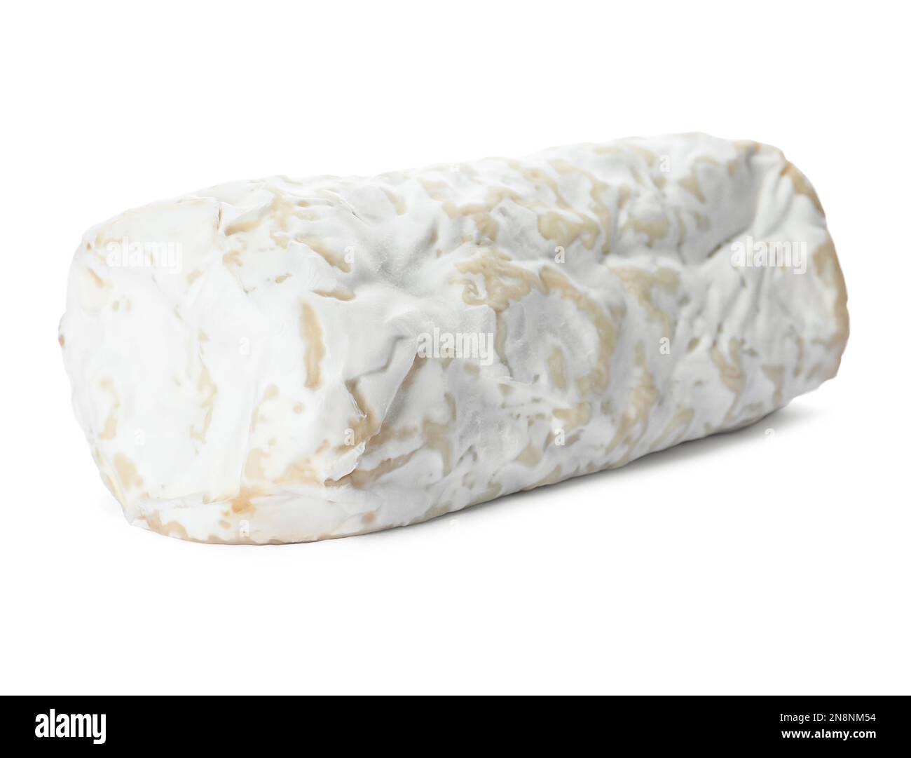 Delicious fresh goat cheese isolated on white Stock Photo - Alamy