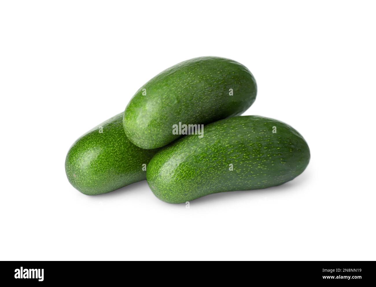 Fresh whole seedless avocados isolated on white Stock Photo - Alamy