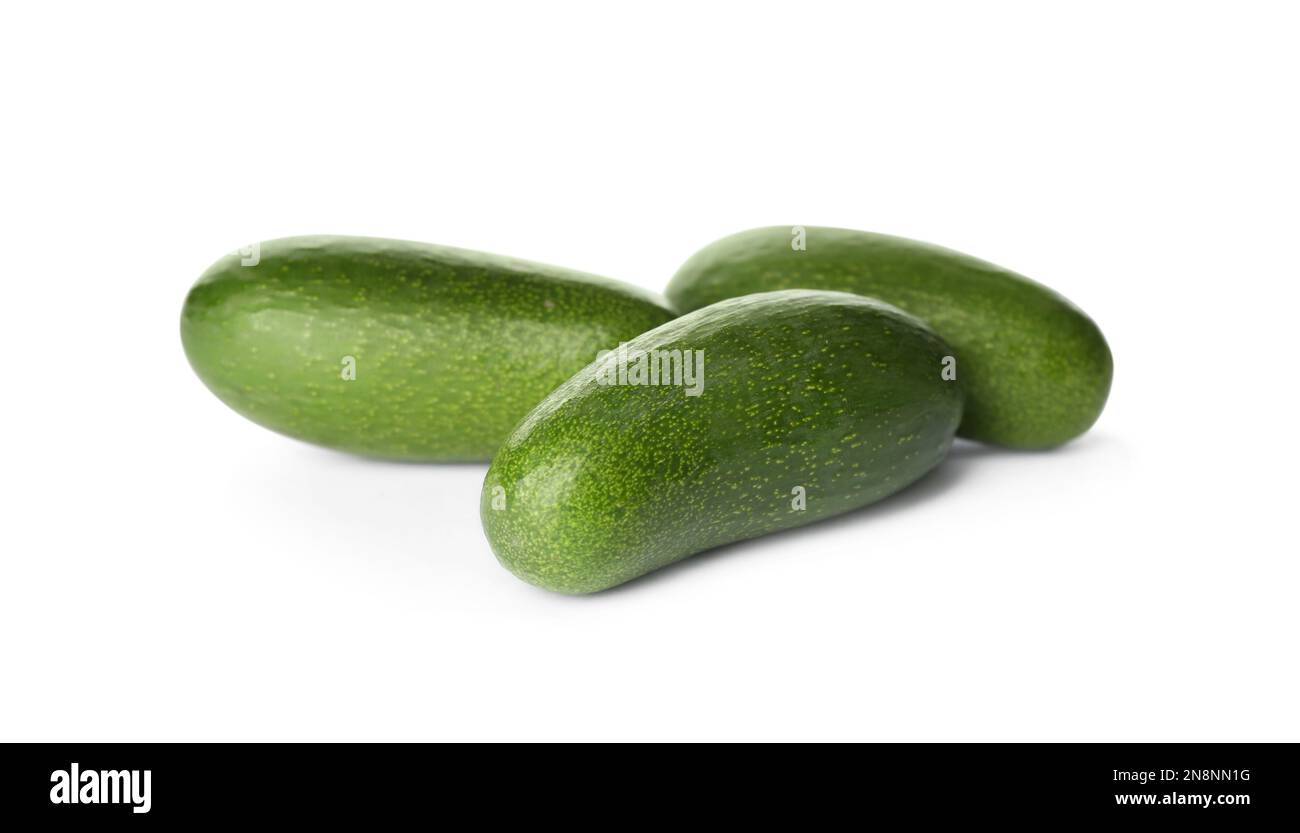 Fresh whole seedless avocados isolated on white Stock Photo - Alamy