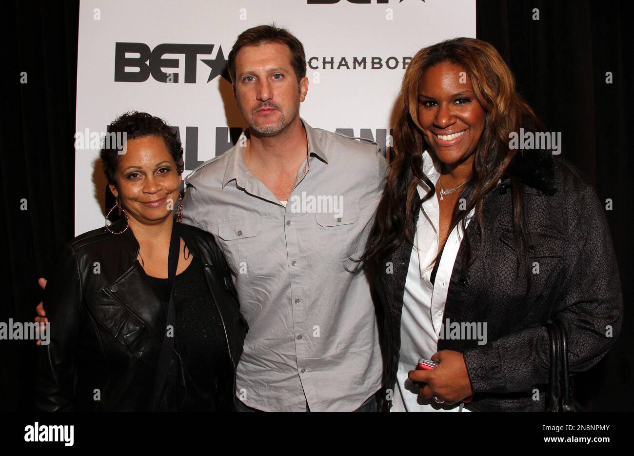 Internet radio personalities (L-R) Felicia 'The Poetess' Morris ...