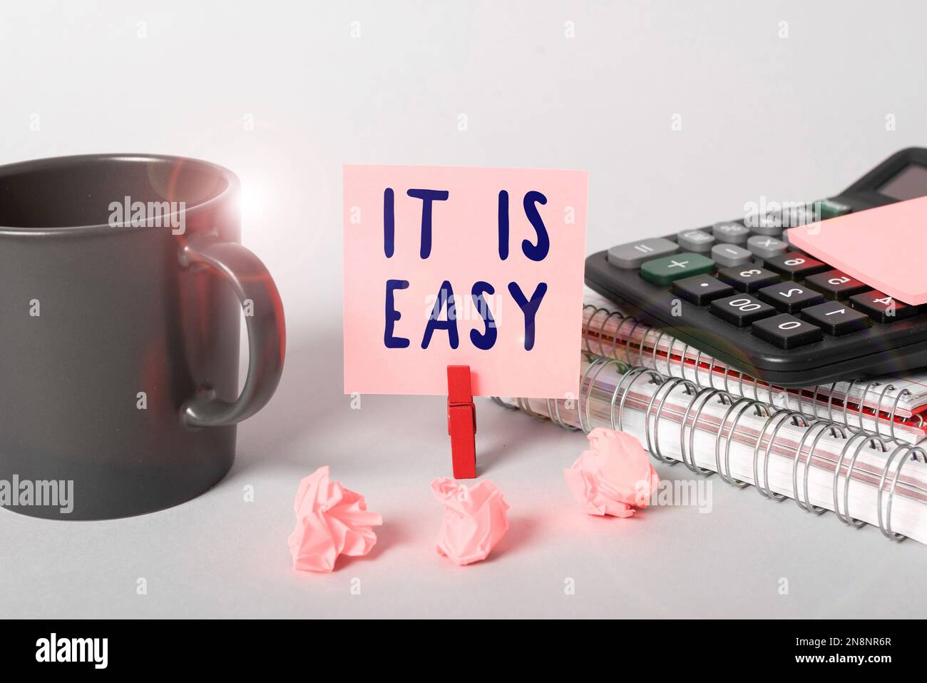 Conceptual caption It Is Easy. Business idea clear simple not ...