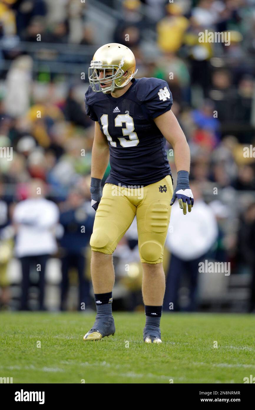 Notre Dame linebacker Danny Spond during the first half of an NCAA ...