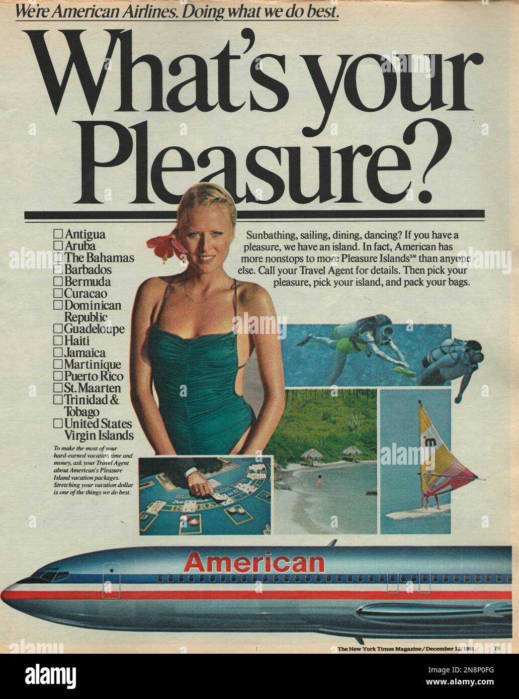 American arlines magazine advertisement 1981, paper advert The New York ...