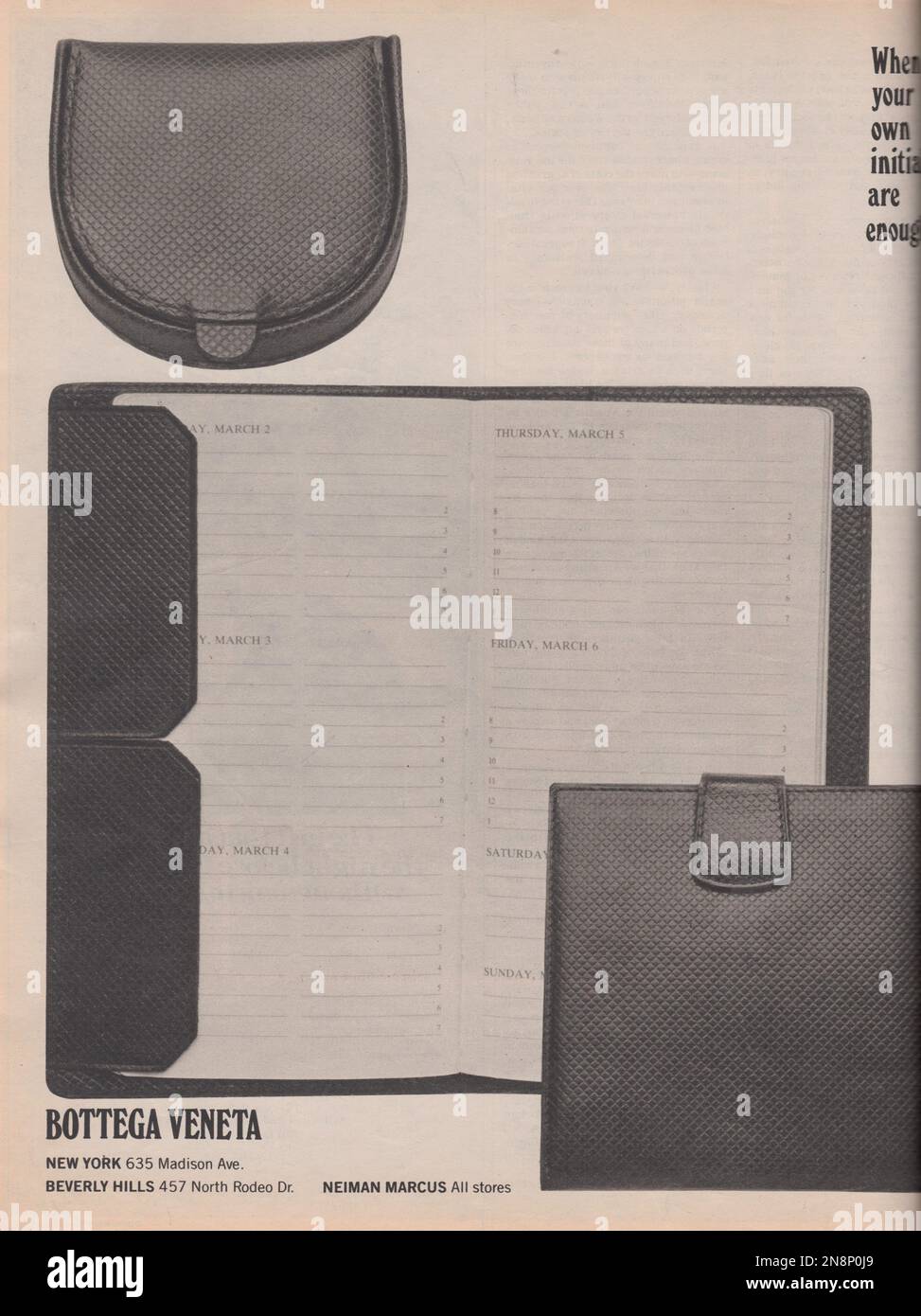 Bottega Veneta magazine advertisement 1981, paper advert The New York ...