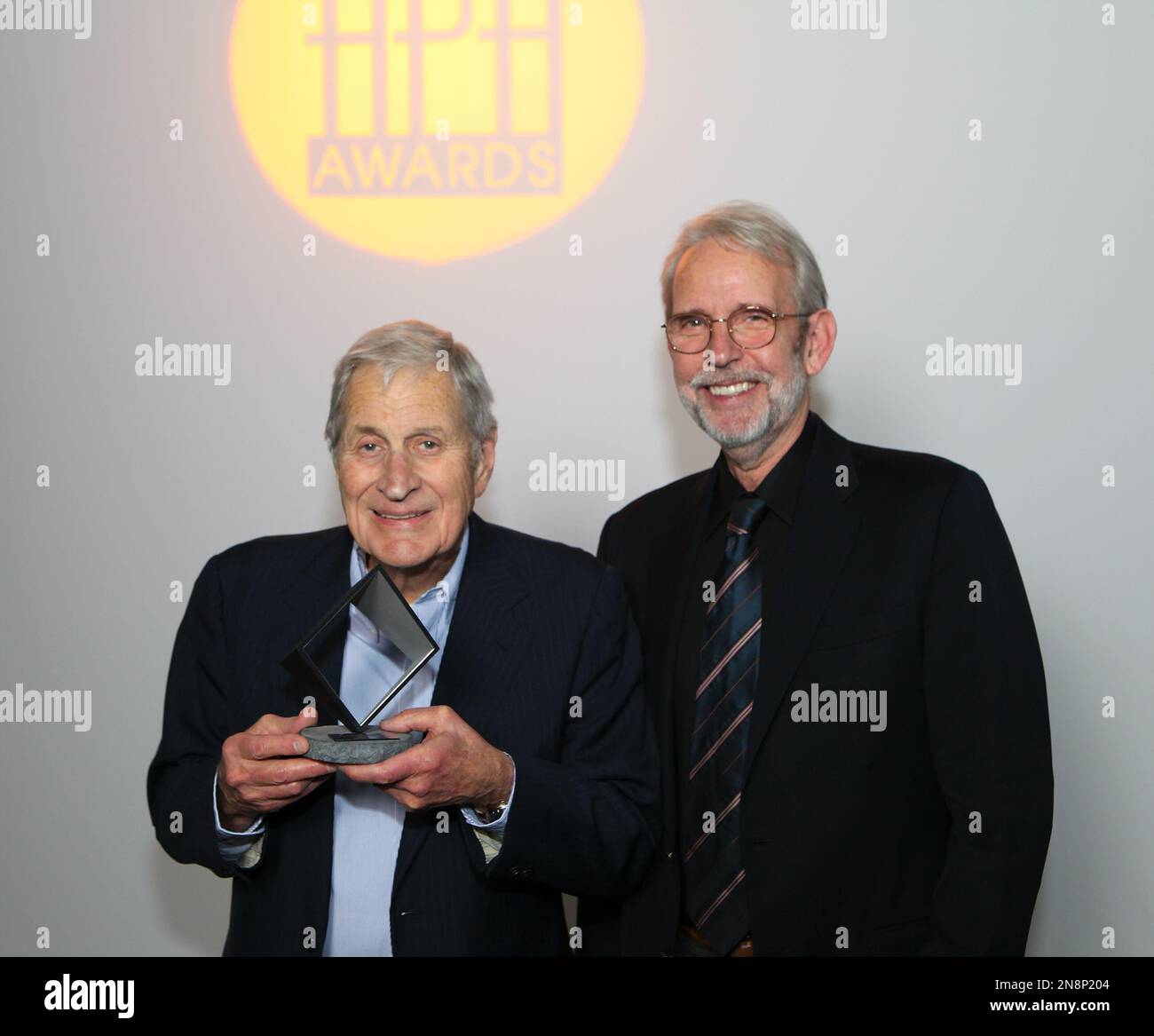 From left, honoree Ray Dolby and presenter Walter Murch pose during the ...