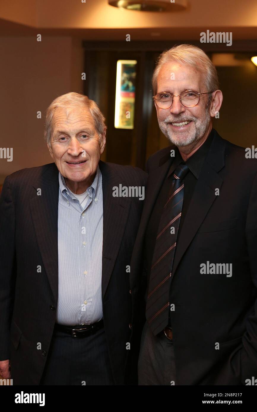 From left, honoree Ray Dolby and presenter Walter Murch pose during the ...