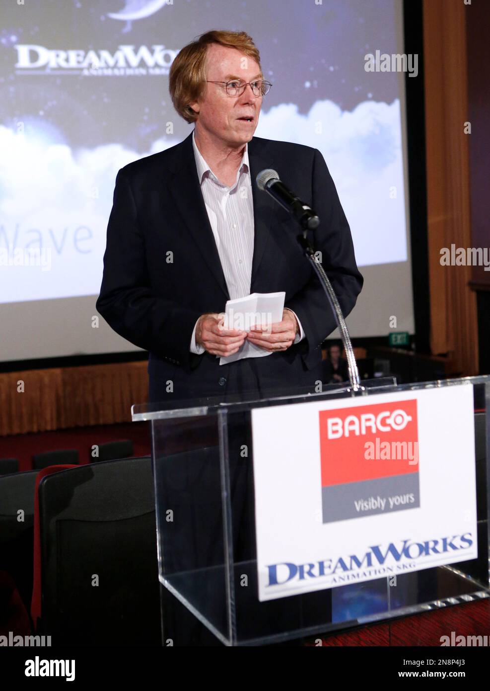 DreamWorks Animation Head of Post-Production Jim Beshears speaks at a ...