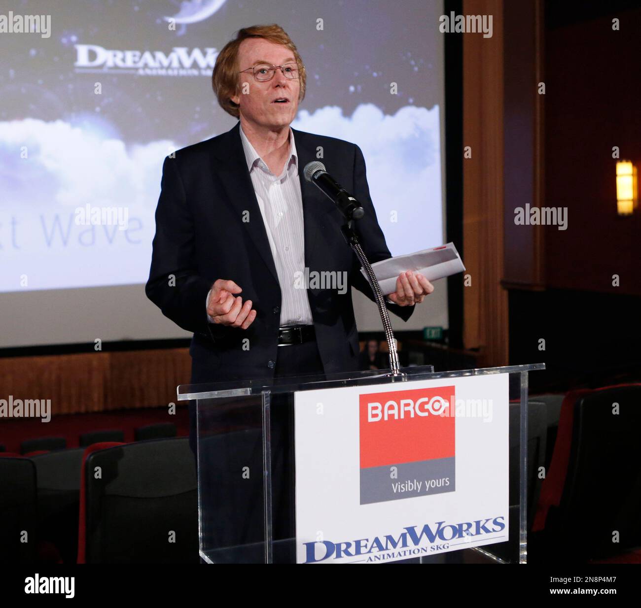 DreamWorks Animation Head of Post-Production Jim Beshears speaks at a ...