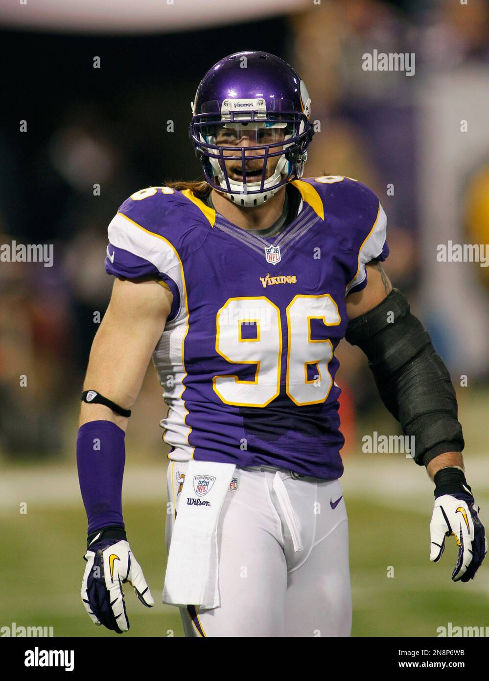 Minnesota Vikings defensive end Brian Robison lines up during the first ... Minnesota Vikings defensive end Brian Robison lines up during the first ...