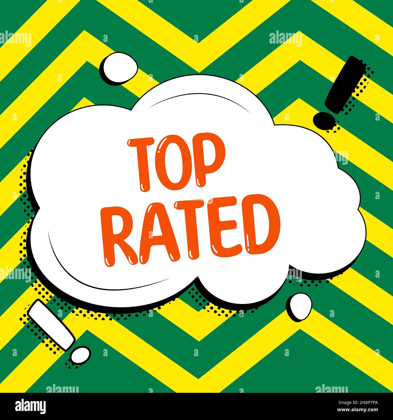 Conceptual caption Top Rated. Business idea The high amount of a charge ...