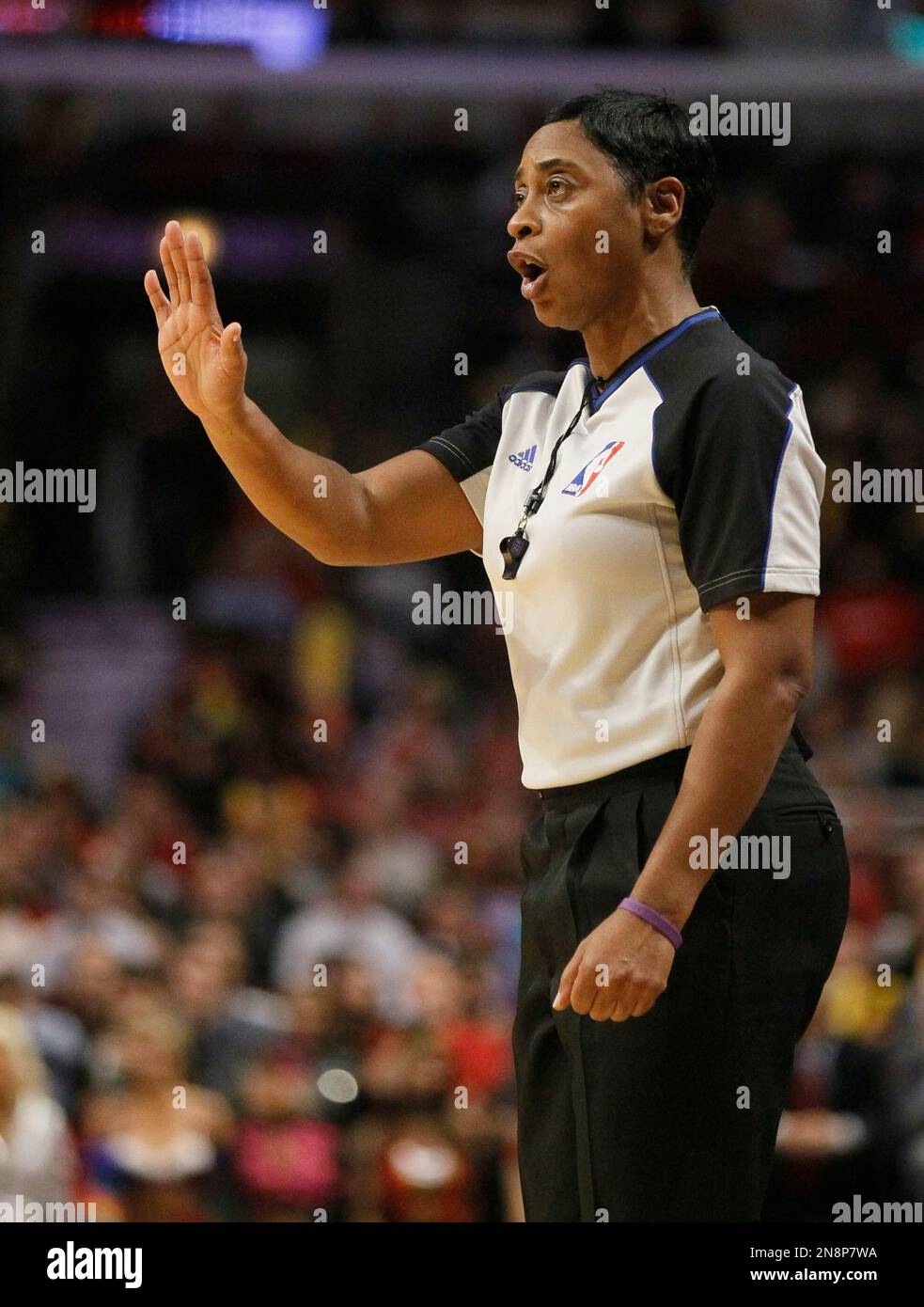Referee Violet Palmer during the second half of an NBA basketball game ...