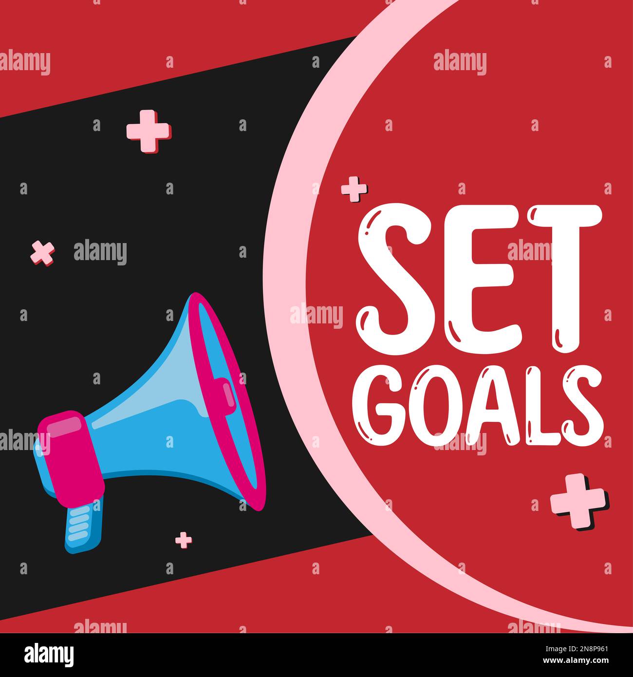 Sign displaying Set Goals. Business idea Defining or achieving ...