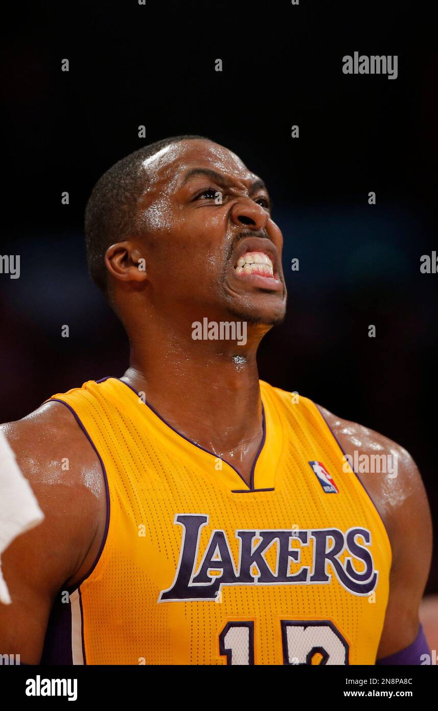 Los Angeles Lakers' Dwight Howard in the first half of an NBA ...