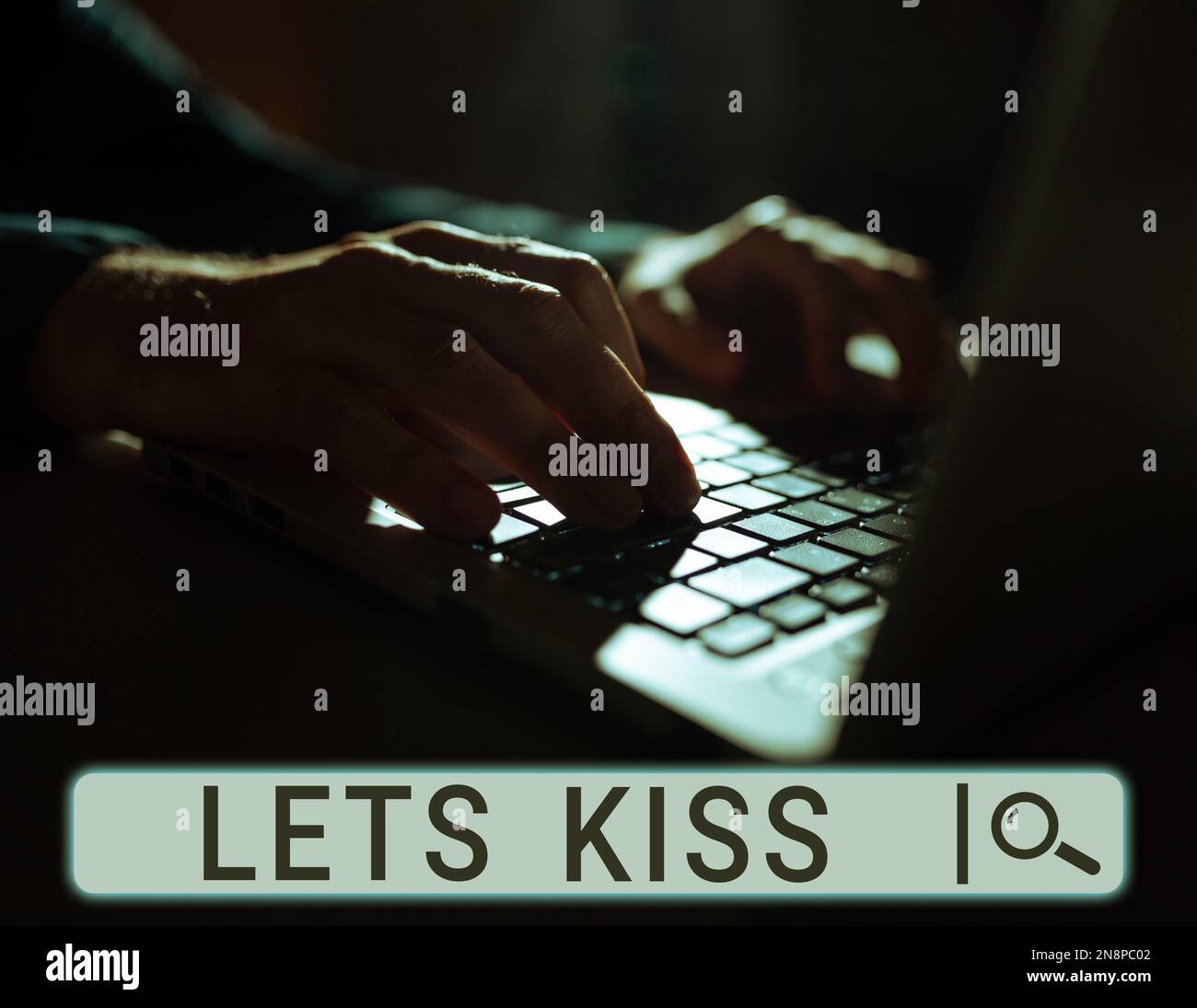 Text showing inspiration Lets Kiss. Business idea Sign of love ...