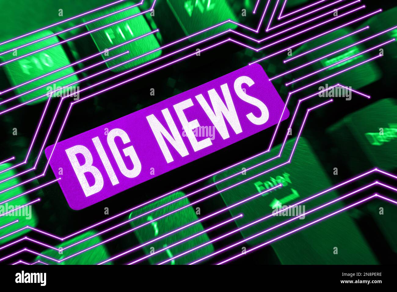 Sign displaying Big News. Concept meaning knowing actions no one heard ...