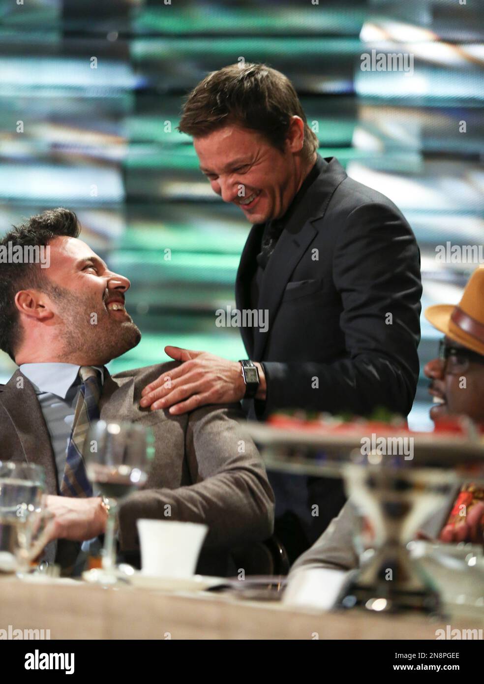 From left, Ben Affleck, Career Achievement Award winner and presenter ...