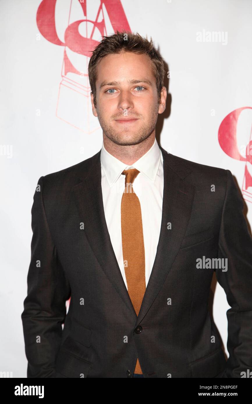 Armie Hammer arrives at the 2012 Casting Society of America Artios ...