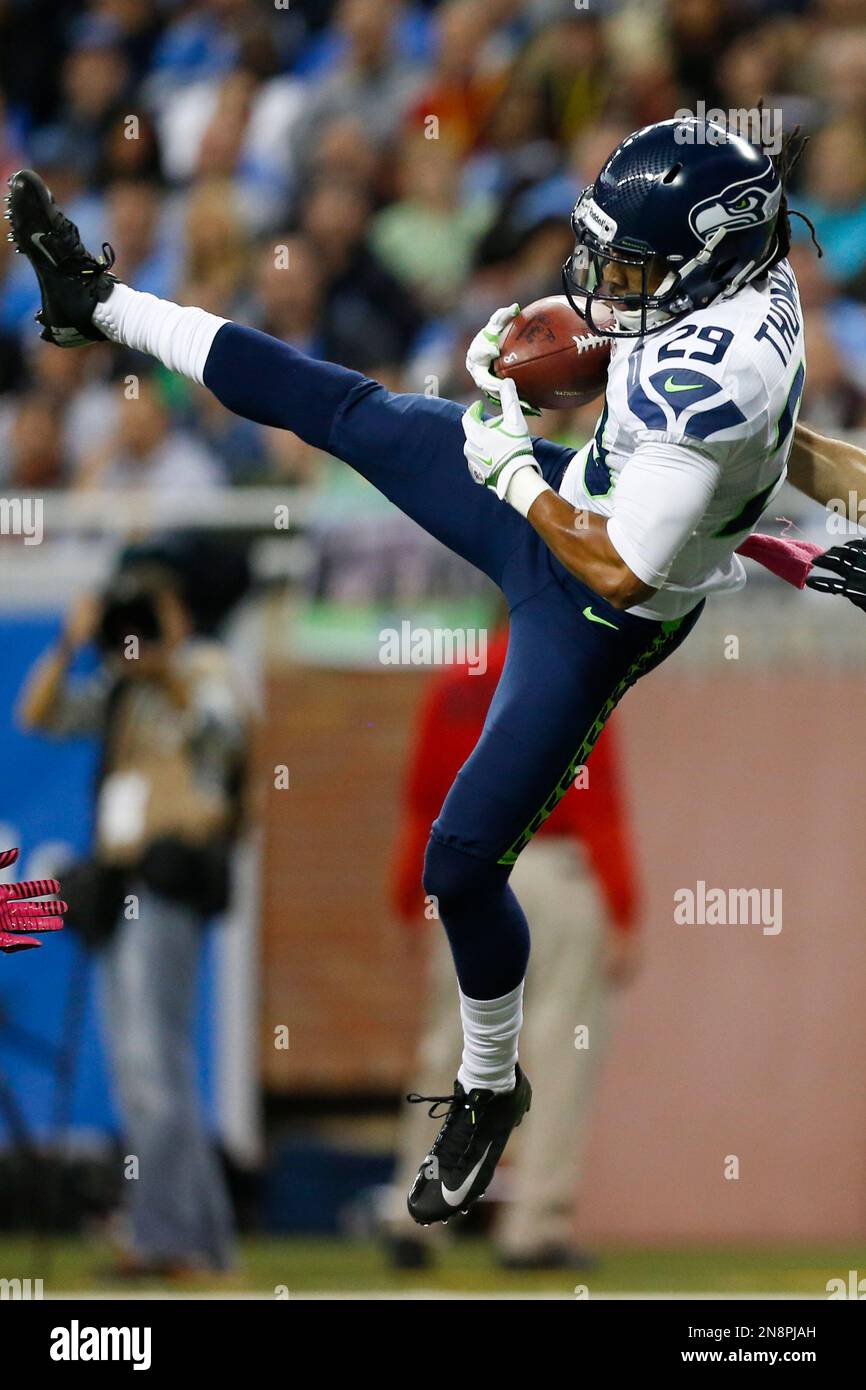 Seattle Seahawks free safety Earl Thomas (29) makes an interception ...