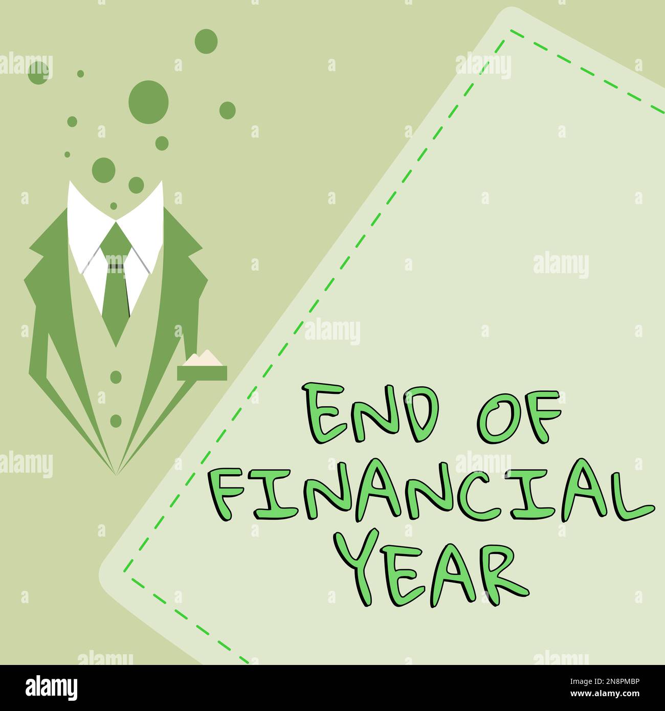 Text caption presenting End Of Financial Year. Business overview Revise ...