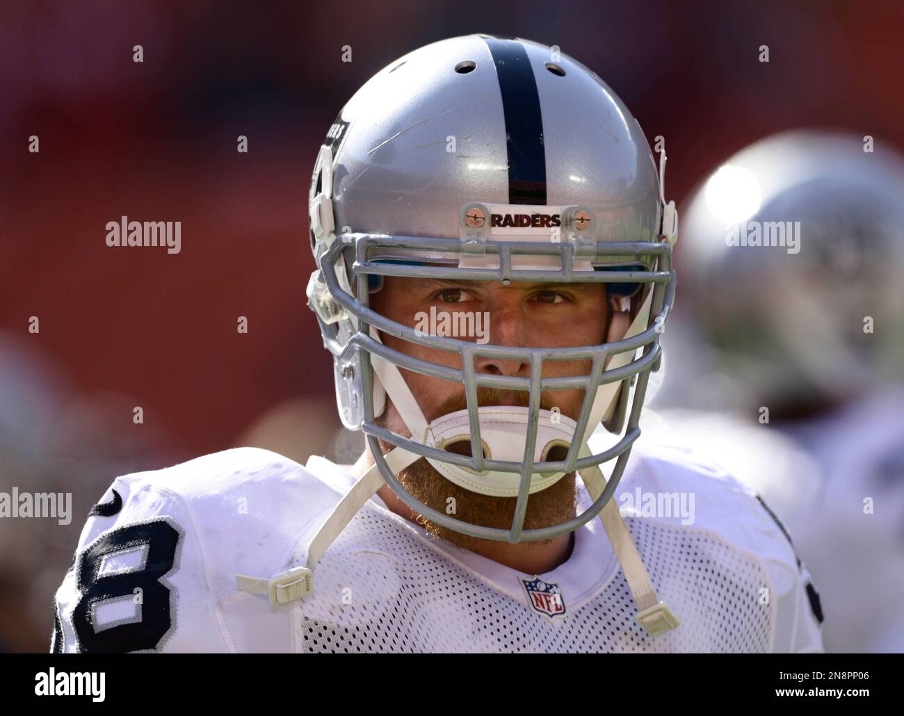 Oakland Raiders defensive end Dave Tollefson (58)during an NFL football ...
