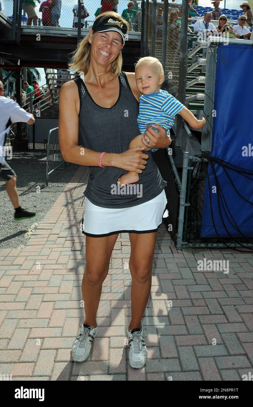 Brenda Schultz-McCarthy and Brendon Patrick appear at the Chris Evert ...