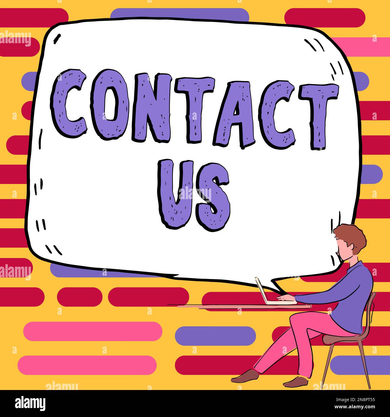 Text showing inspiration Contact Us. Concept meaning Group of person ...