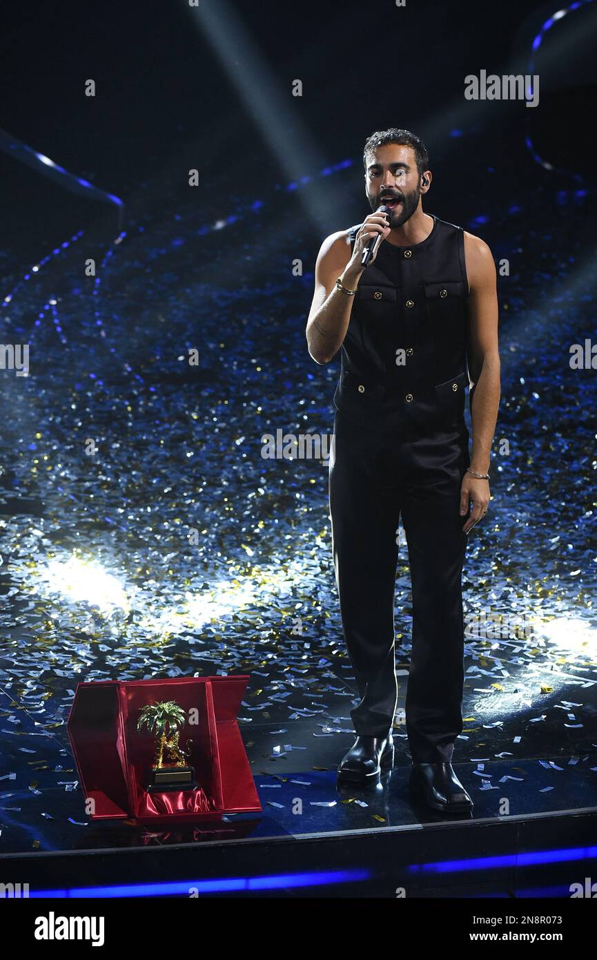 San Remo, Italy. 12th Feb, 2023. Sanremo, 73rd Italian Song Festival ...