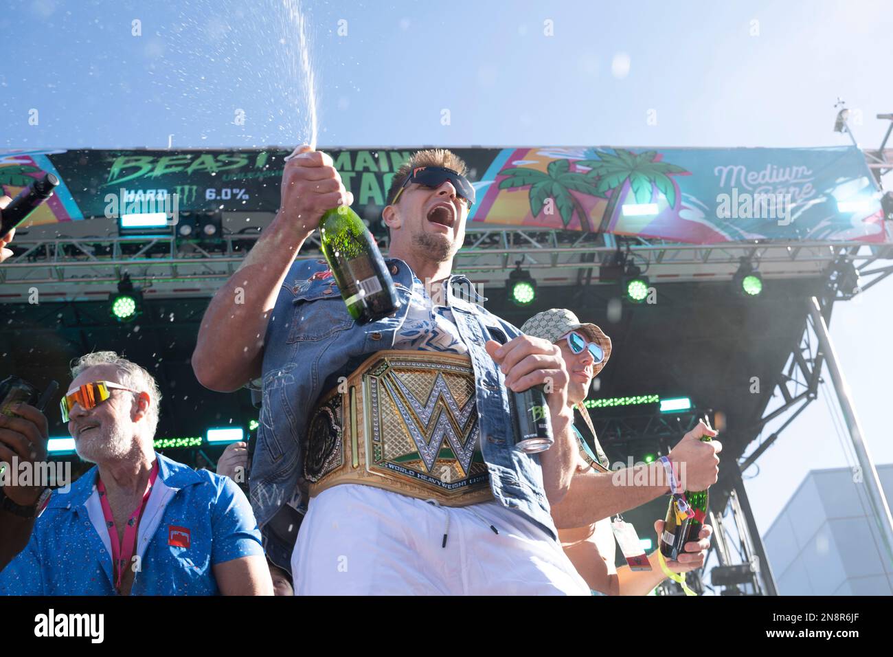 Rob Gronkowski makes an appearance at Gronk Beach music festival during ...