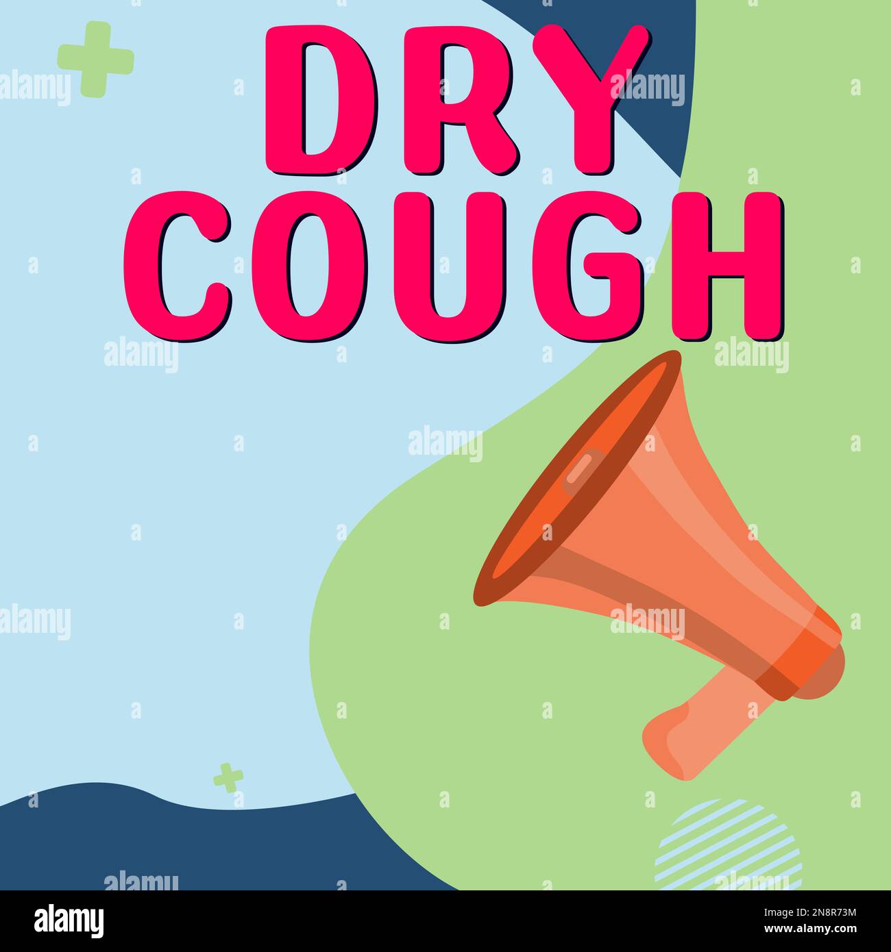 Hand writing sign Dry Cough. Business concept cough that are not ...