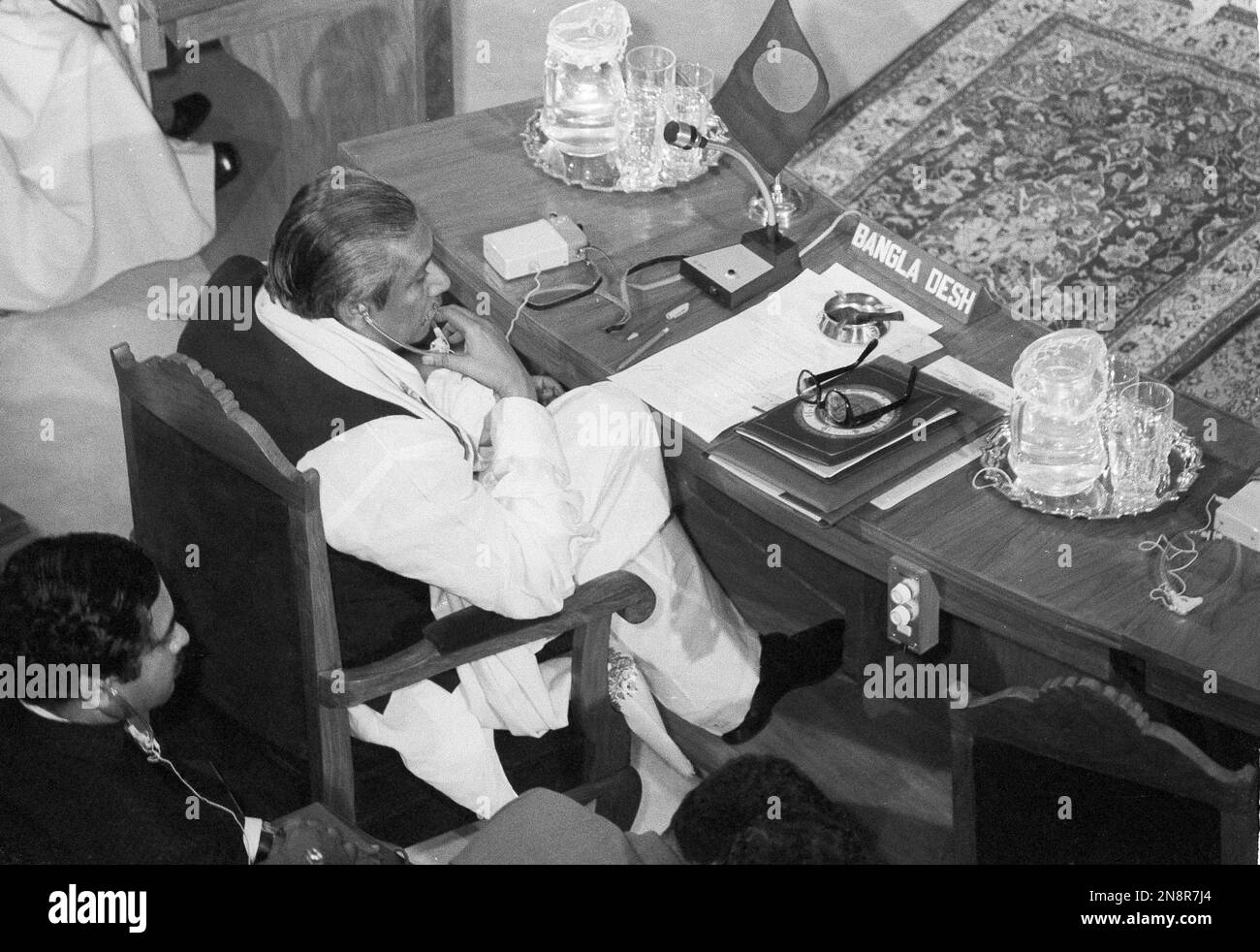 Bangladeshi Prime Minister Sheikh Mujibur Rahman attends the Islamic ...