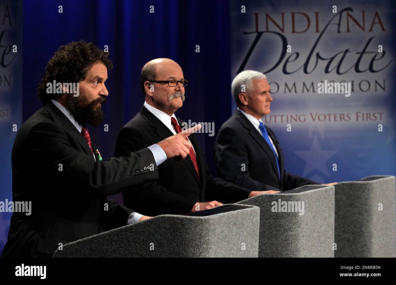 The three candidates for Indiana governor, Libertarian Rupert Boneham ...