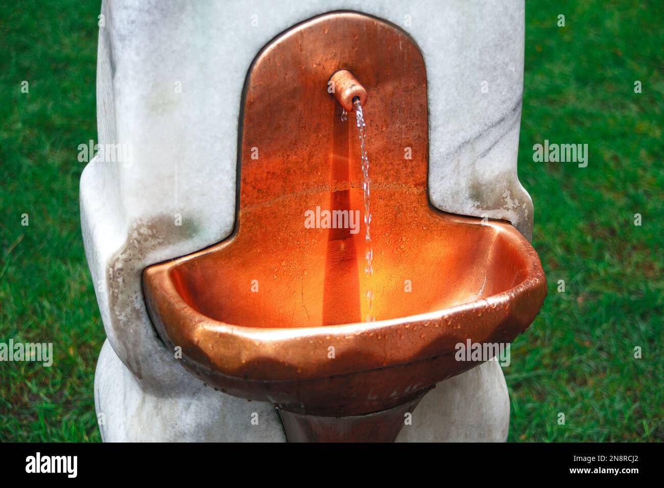 Street tap with potable water . Street spring with drinking water Stock ...