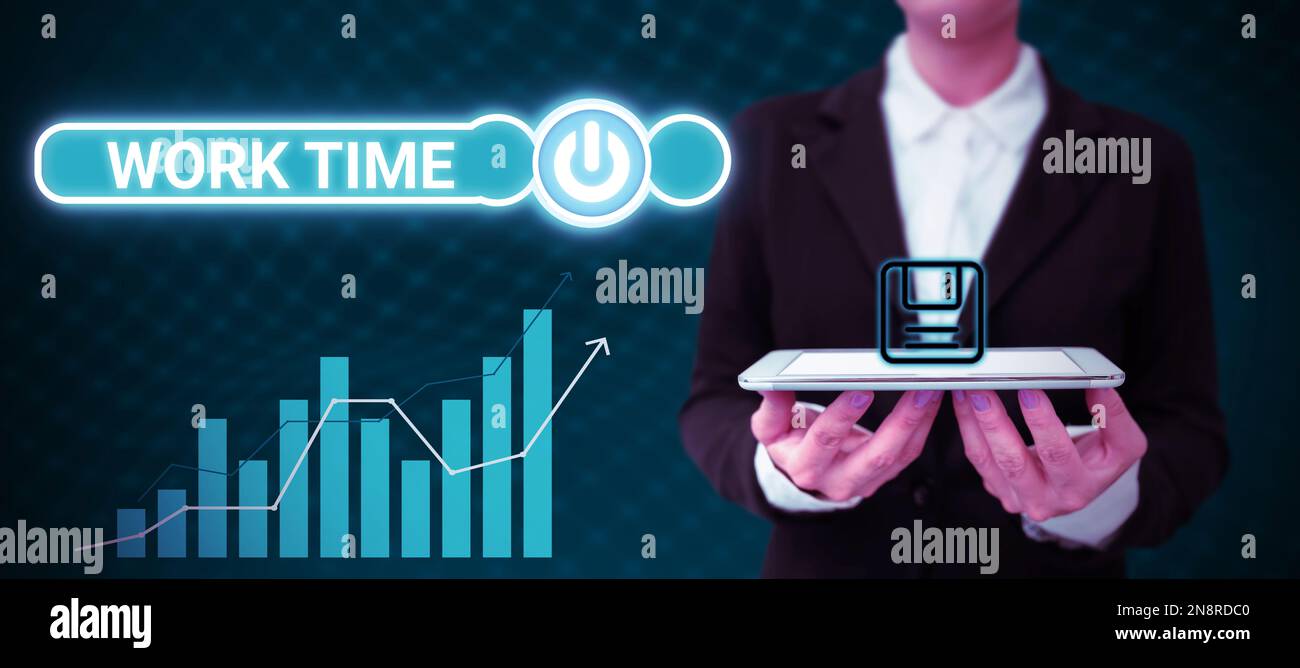 Inspiration showing sign Work Time. Business showcase period starts ...