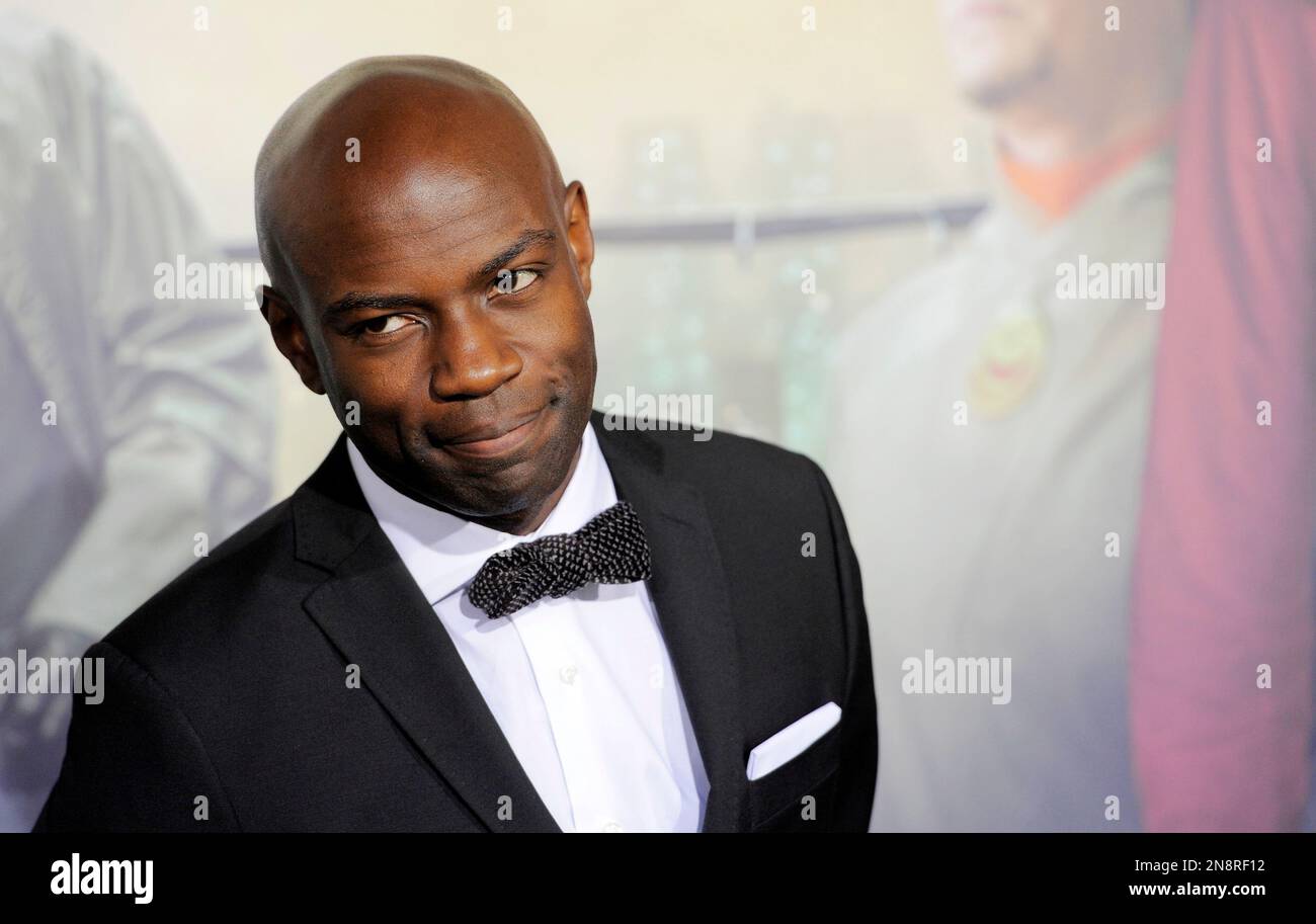 David Gyasi, a cast member in "Cloud Atlas," poses for reporters at the ...
