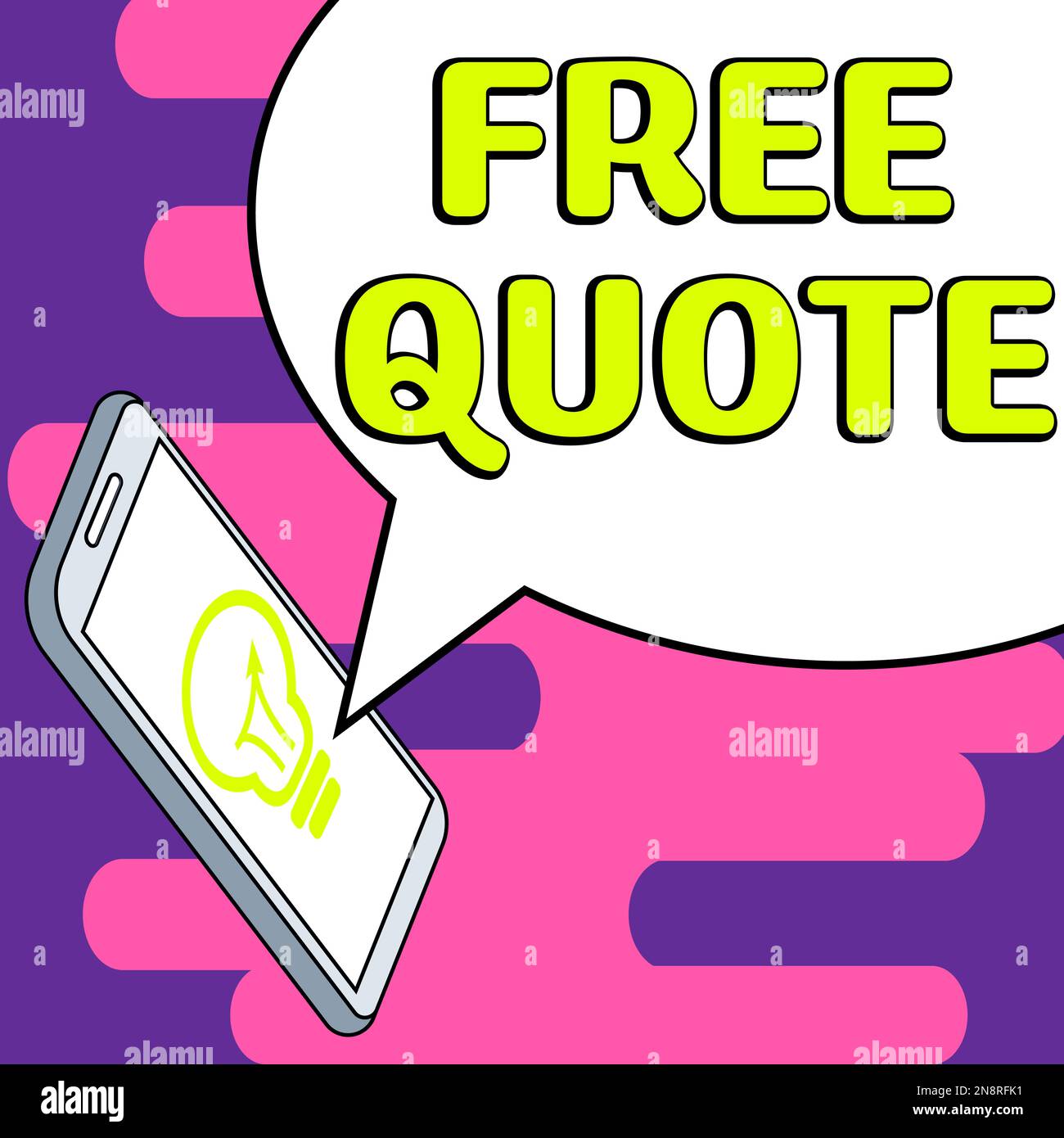 Text caption presenting Free Quote. Word Written on A brief phrase that ...