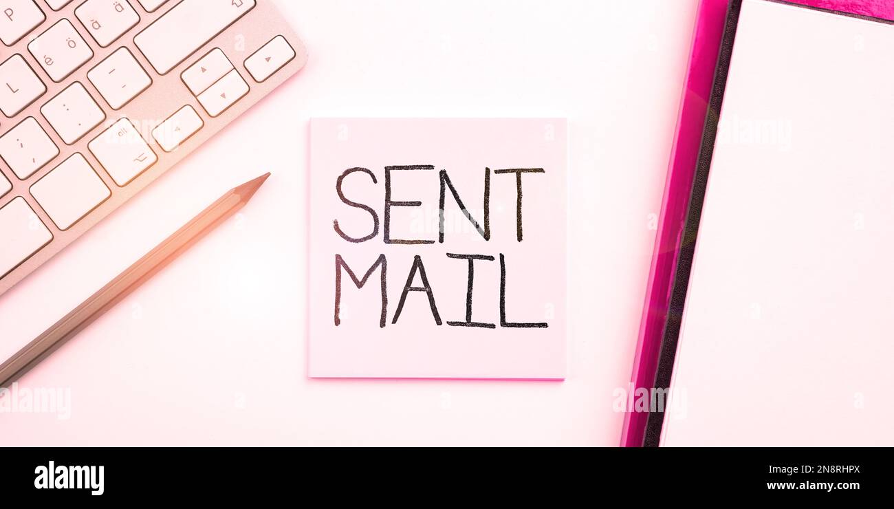 Conceptual caption Sent Mail. Word for Event where a letter to be taken ...