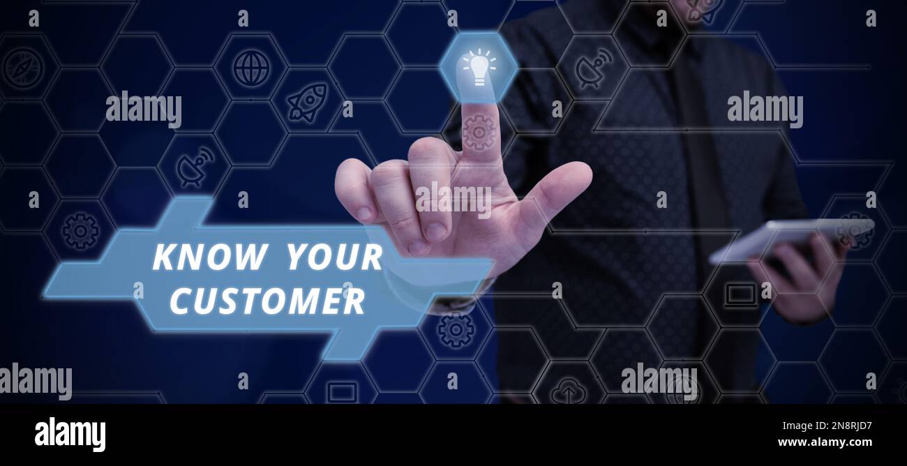Writing Displaying Text Know Your Customer Word For Marketing Creating