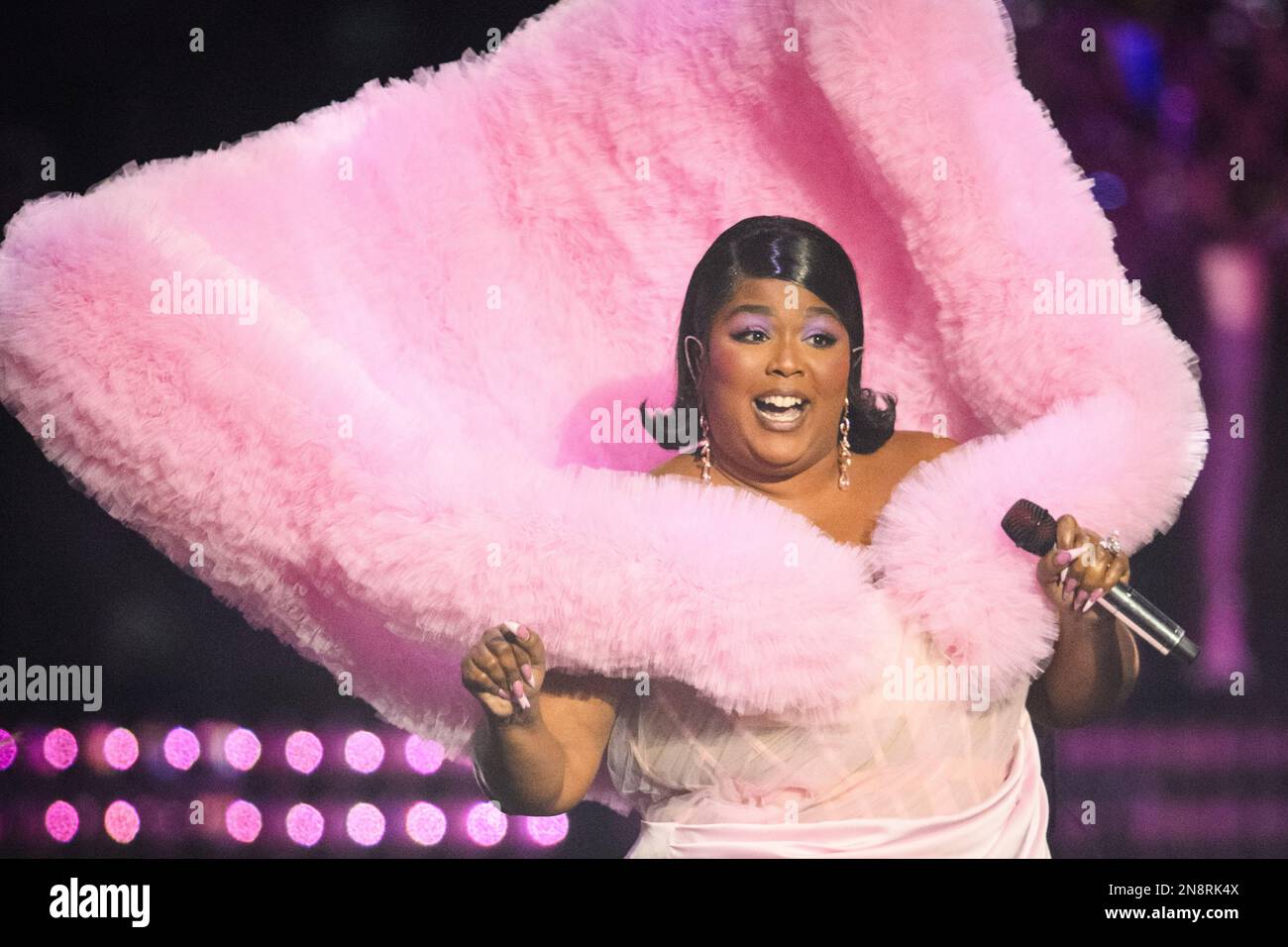 London, UK. 11 February 2023. Lizzo performing at The 2023 Brit Awards ...