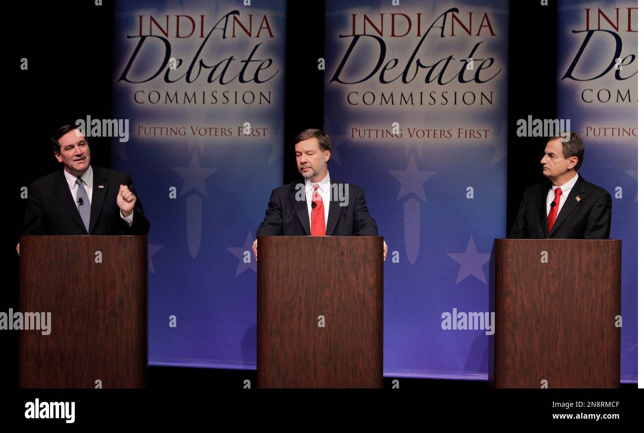 Candidates for Indiana's U.S. Senate seat Democrat Joe Donnelly, left ...